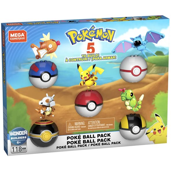 Mega Bloks Character Poke Ball Pack (Pokémon) - PlayGoSmart