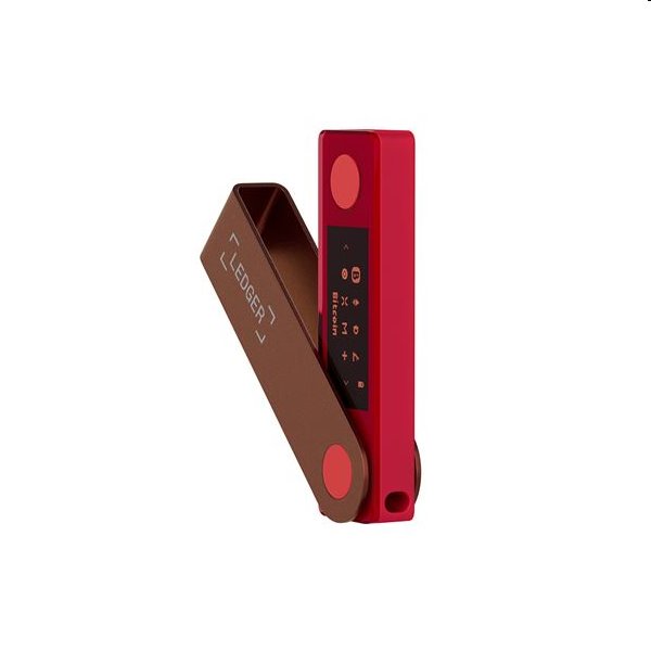 Ledger Nano X hardvérová peňaženka na kryptomeny, ruby red - PlayGoSmart