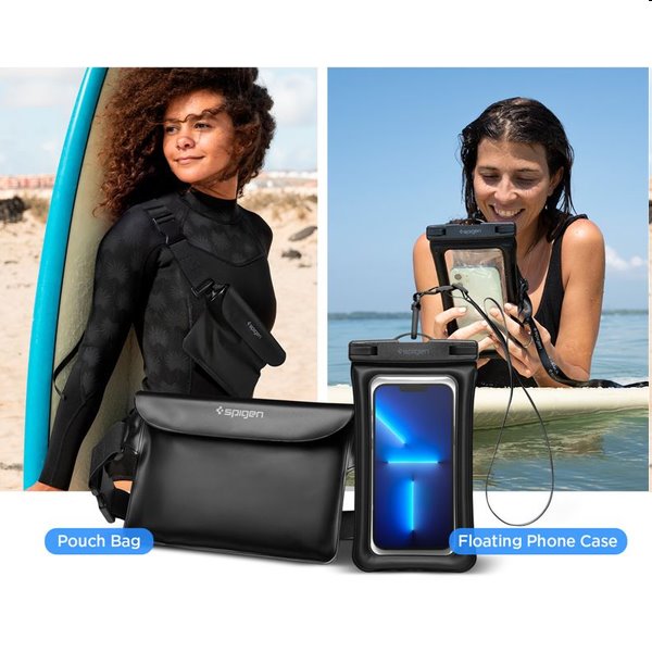 Spigen Aqua Shield WaterProof Floating Case + WaterProof Waist Bag A621 ...