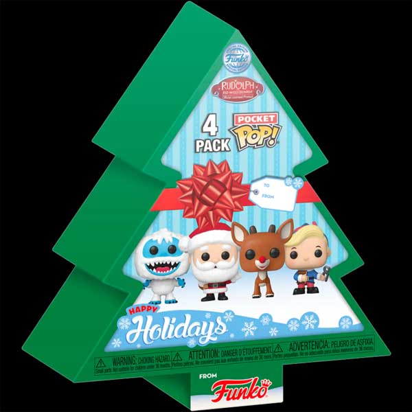 POP! 4-Pack: Tree Holiday The Rudolph Red Nosed Reindeer (Pocket POP ...