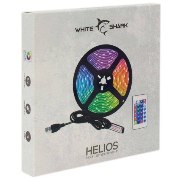White Shark LED pásik s diaľkovým ovládaním, HELIOS-5 RGB, 5 m ...