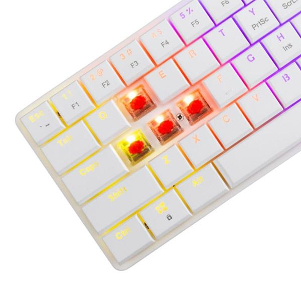 White Shark Mechanical gaming keyboard NAGAMAKI, US, red switch, white ...