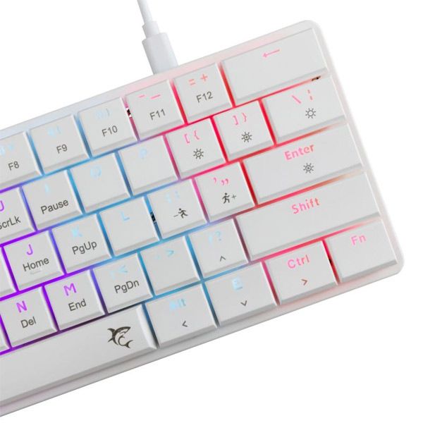 White Shark Mechanical gaming keyboard NAGAMAKI, US, red switch, white ...