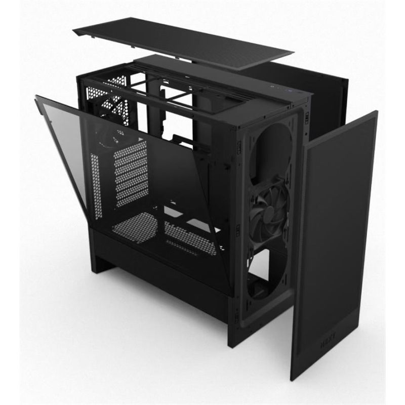 NZXT case H5 Flow, ATX, Compact Mid Tower, black - PlayGoSmart